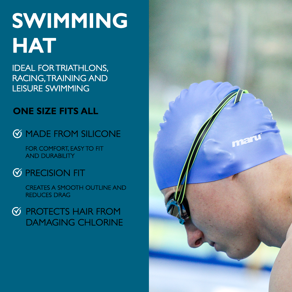 Swimming Cap | Pink Blue and Red | Maru – Maru Swimwear