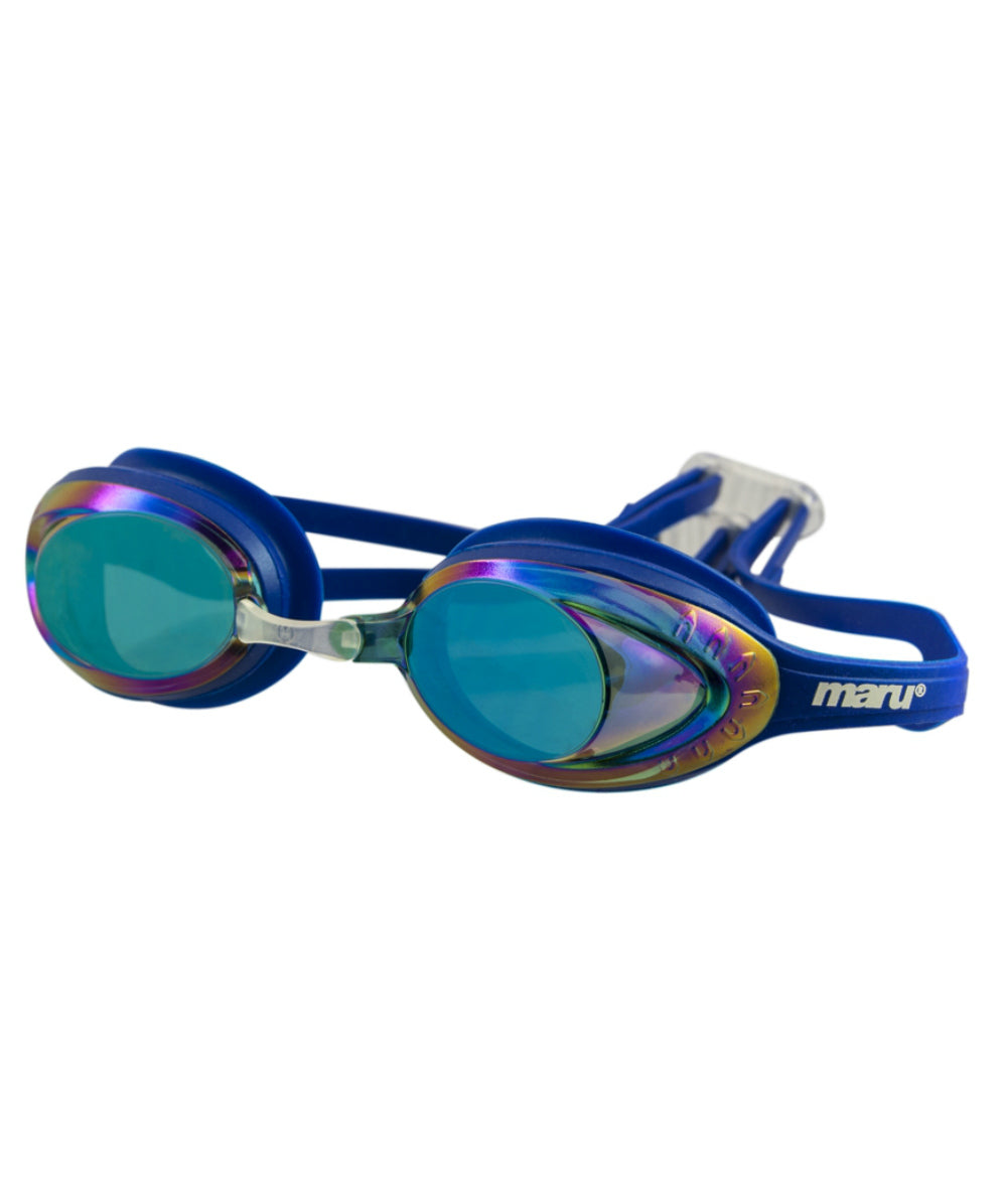 Sonic Mirror Anti-Fog Goggles | Blue and Purple | Maru – Maru Swimwear